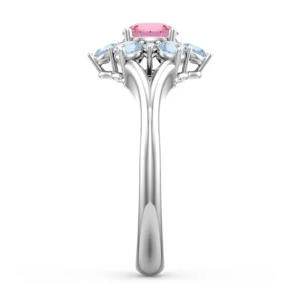Jewlr Aurora Round Cluster Ring With Birthstones