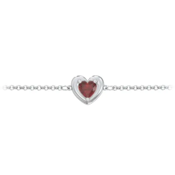 Jewlr Puffy Heart Birthstone Bracelet