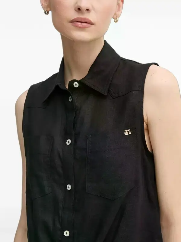 GAUDI Logo-detail Sleeveless Shirt