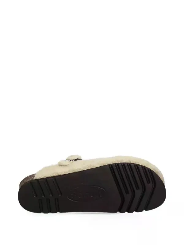DR. SCHOLL'S SHOES Fae Buckle-fastening Shearling-effect Slippers