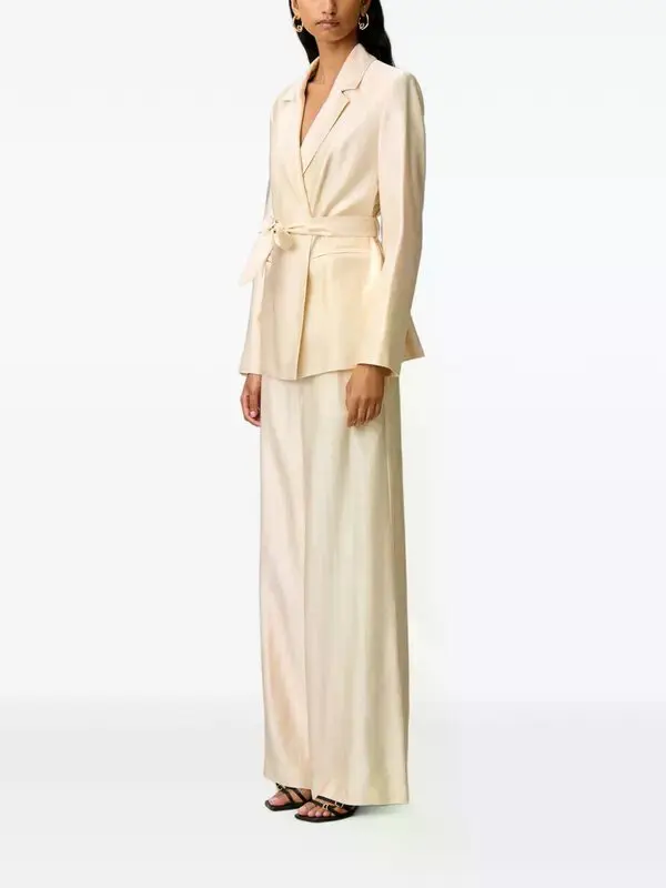 Claudie Pierlot Striped Belted Blazer