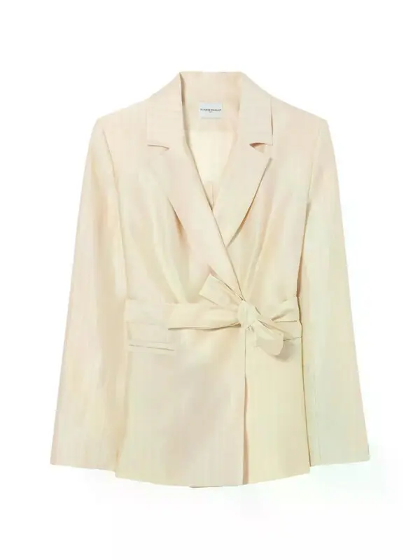 Claudie Pierlot Striped Belted Blazer