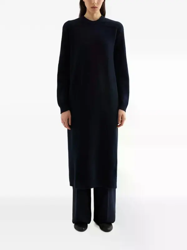 JIL SANDER Padded-shoulder Crew-neck Maxi Dress