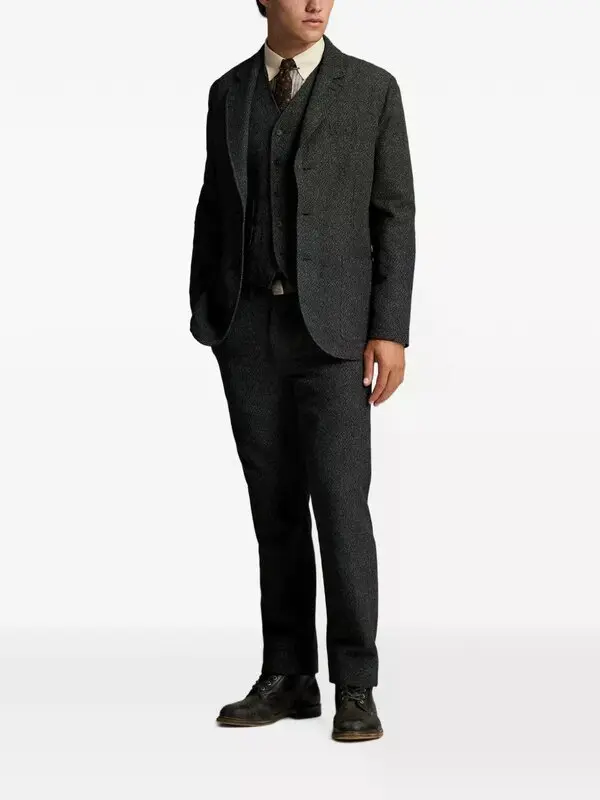 Ralph Lauren Herringbone-pattern Single-breasted Blazer