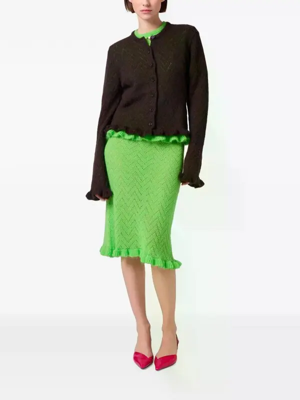 MSGM Ruffle-trim Cardigan