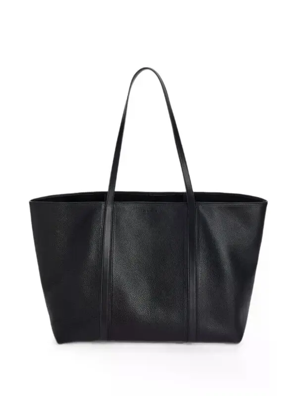 JIL SANDER Foro Grained Leather Tote Bag