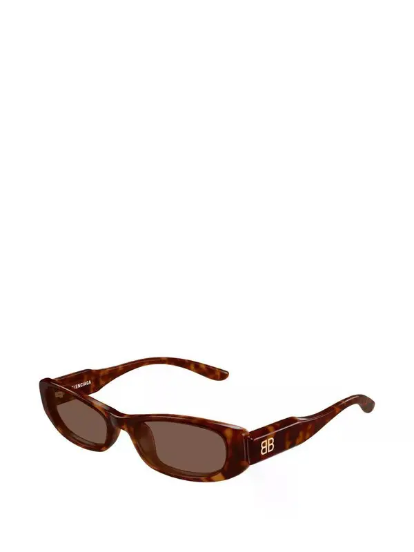 Balenciaga Bb Logo-plaque Rectangle-frame Sunglasses