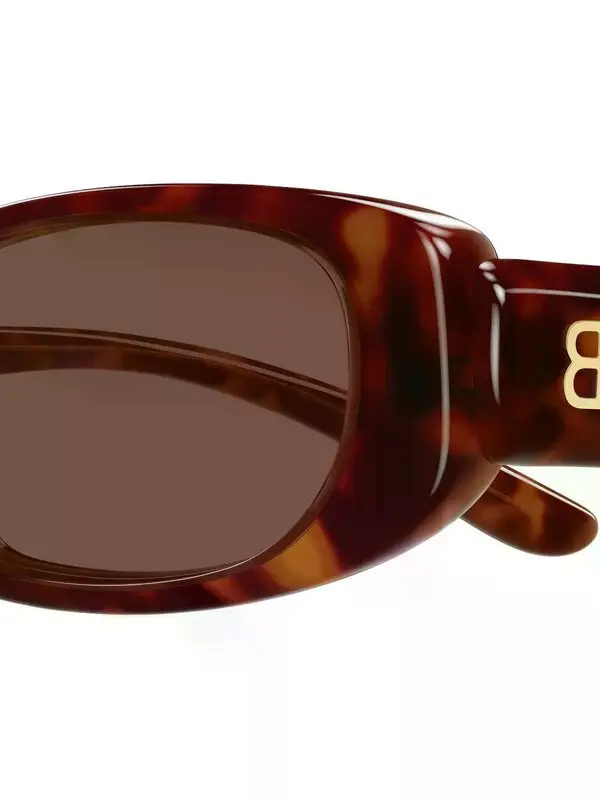 Balenciaga Bb Logo-plaque Rectangle-frame Sunglasses