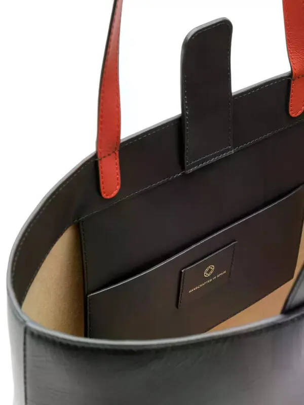LA PORTEGNA Olivia Leather Tote Bag