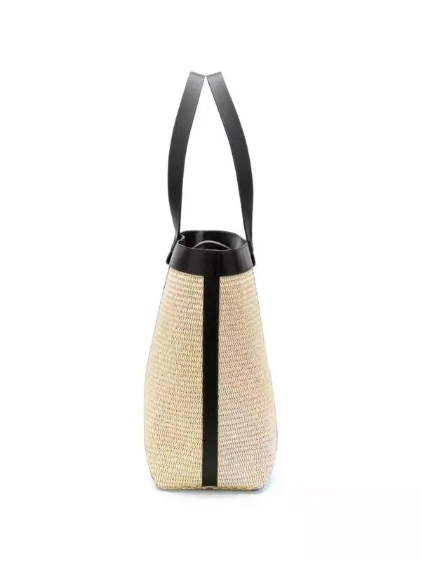 LA PORTEGNA Manuela Leather-trim Tote Bag