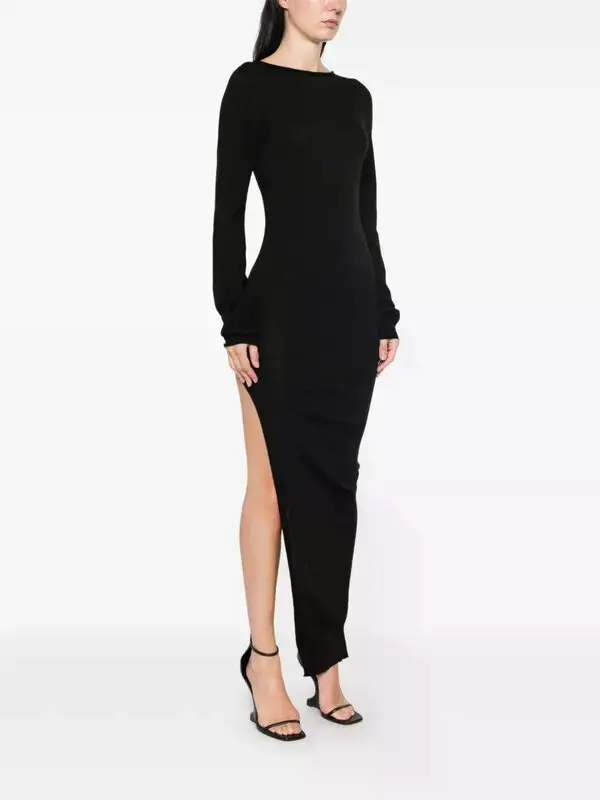 Rick Owens Easy Side-slit Knitted Maxi Dress