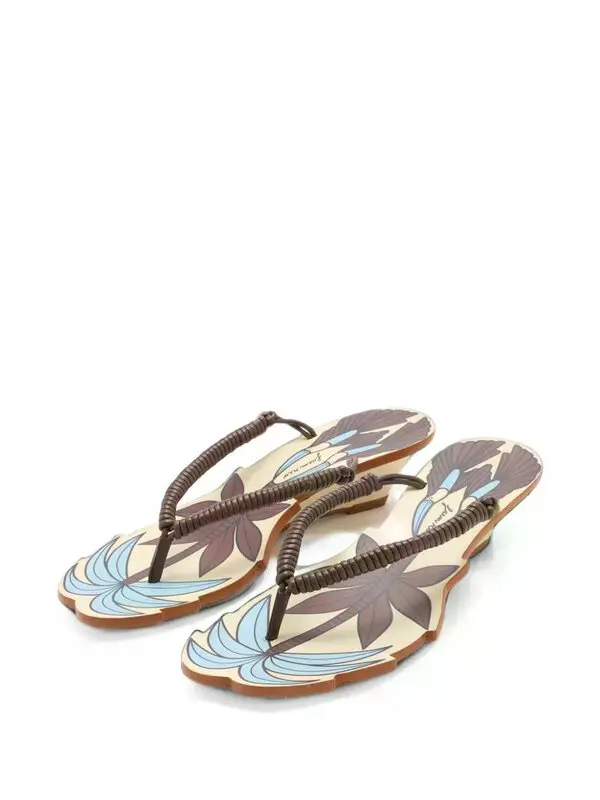 Farm Rio Palm Tree Wedge Sandals
