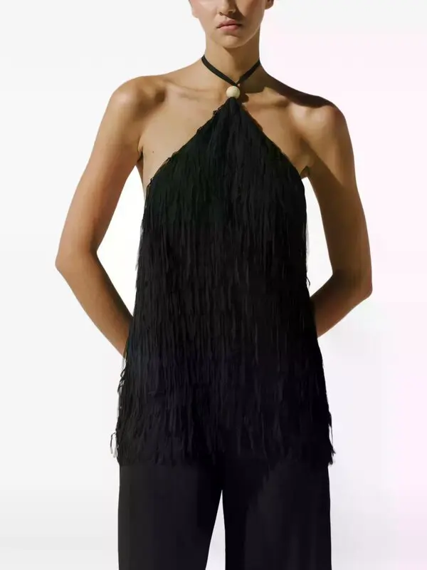 BAOBAB Cloe Fringe-detail Halterneck Top