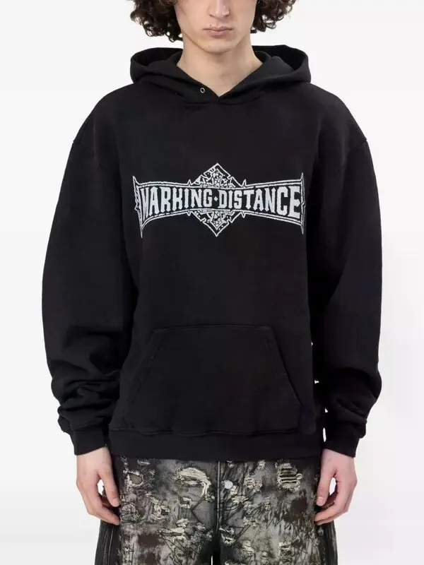 MARKING DISTANCE Crusade Logo-print Hoodie
