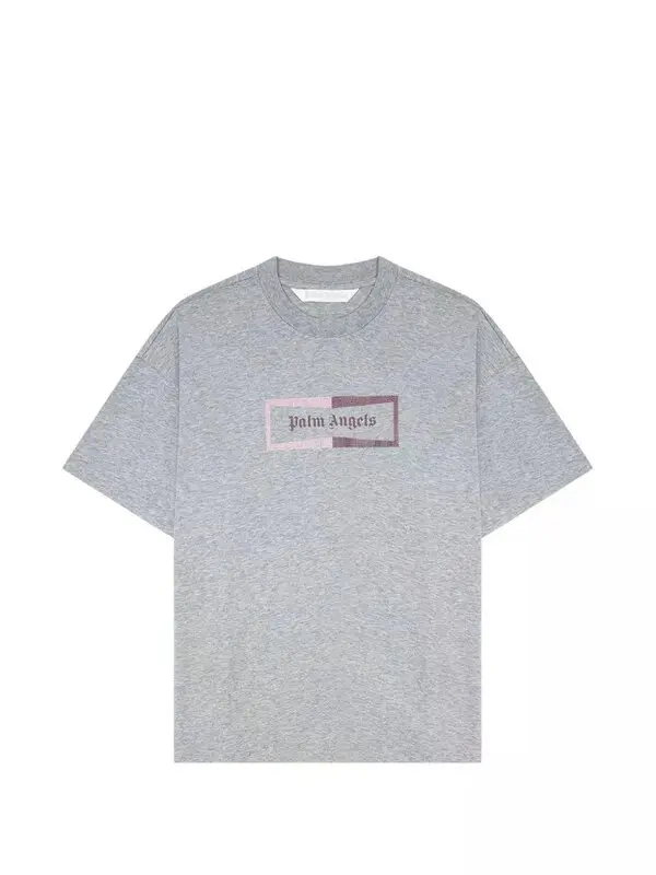 Palm Angels Rhinestone-embellished Logo T-shirt - Grey