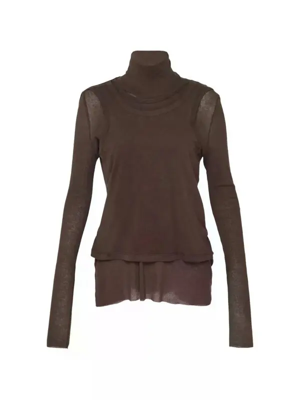 MELITTA BAUMEISTER Double-layer Turtleneck Top