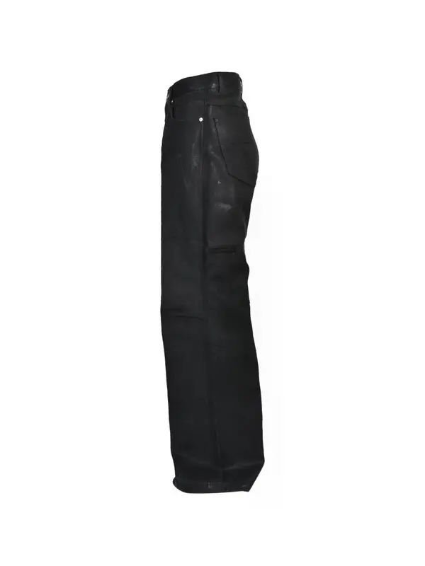 BREATH Coated Flared-hem Jeans