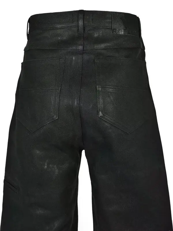 BREATH Coated Flared-hem Jeans