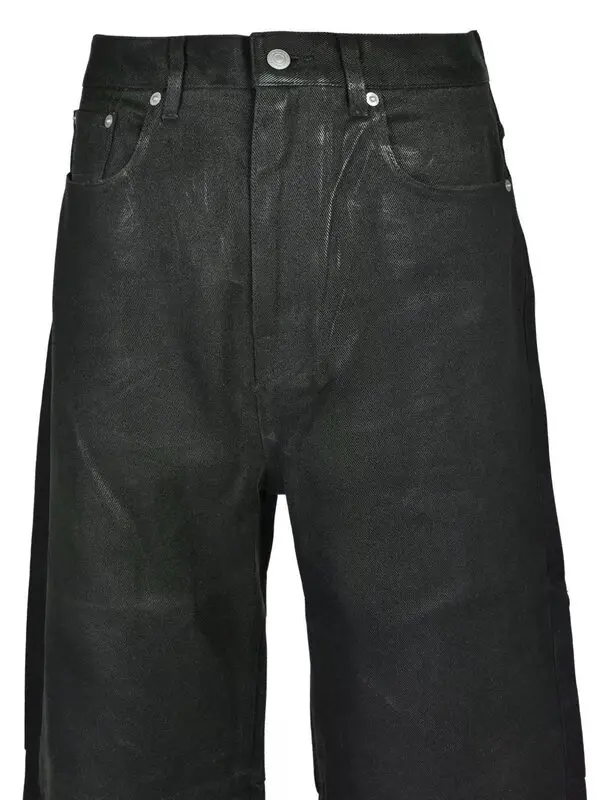 BREATH Coated Flared-hem Jeans