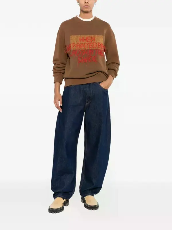 JW Anderson Embroidered-slogan Sweater