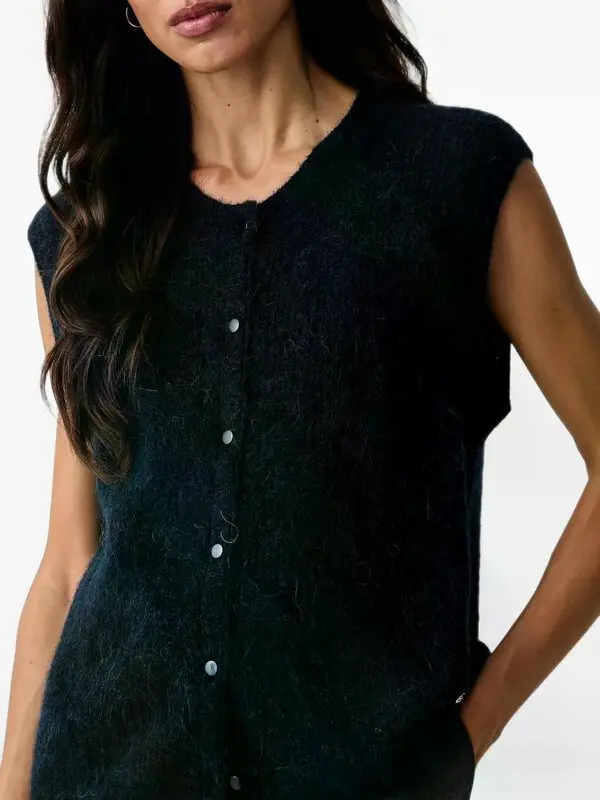 MOS MOSH Almine Button-up Sleeveless Cardigan