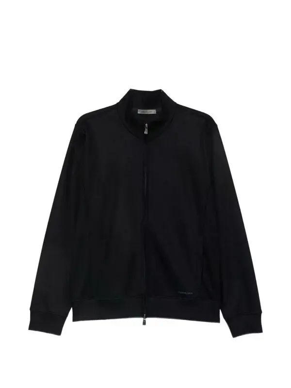Corneliani Logo-print Zip-fastening Cardigan