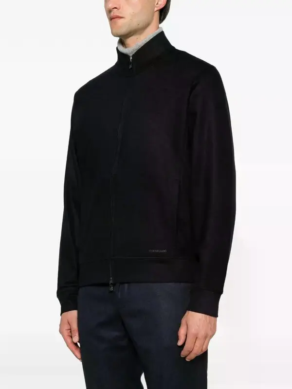Corneliani Logo-print Zip-fastening Cardigan