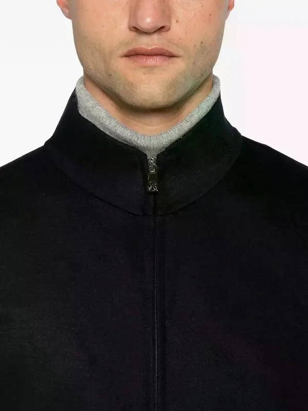 Corneliani Logo-print Zip-fastening Cardigan