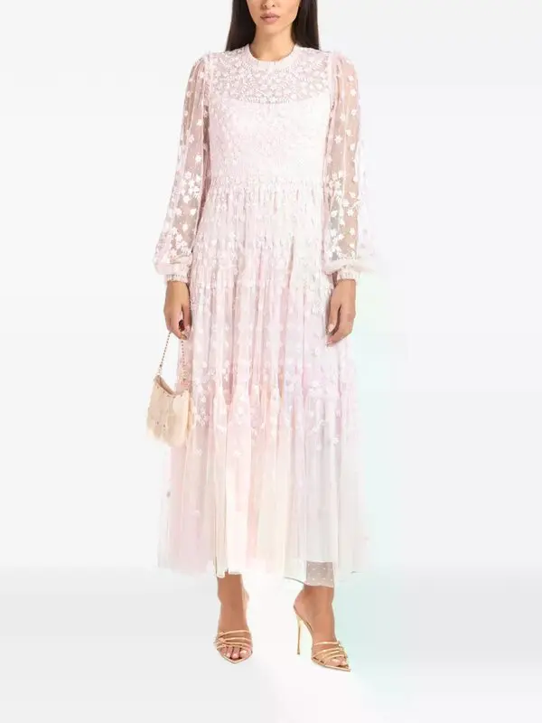 NEEDLE & THREAD Clover Sequin-embellished Maxi Dress