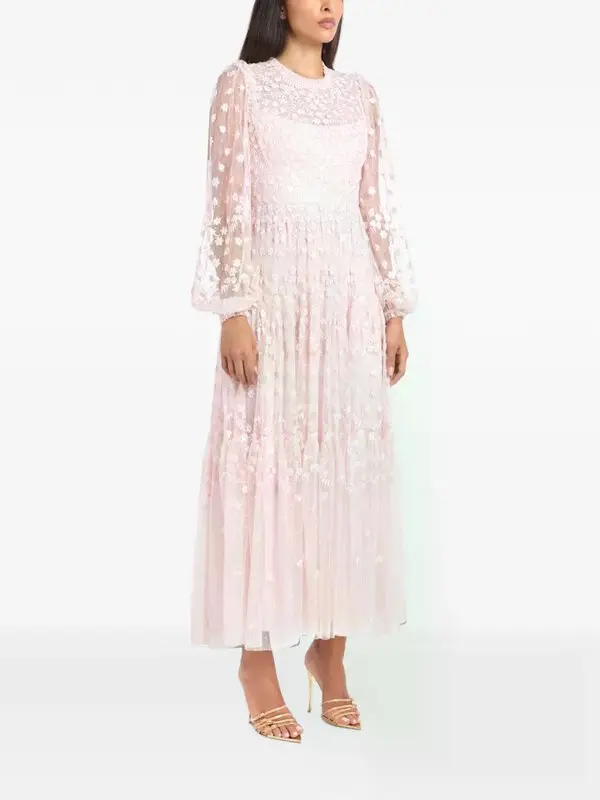 NEEDLE & THREAD Clover Sequin-embellished Maxi Dress