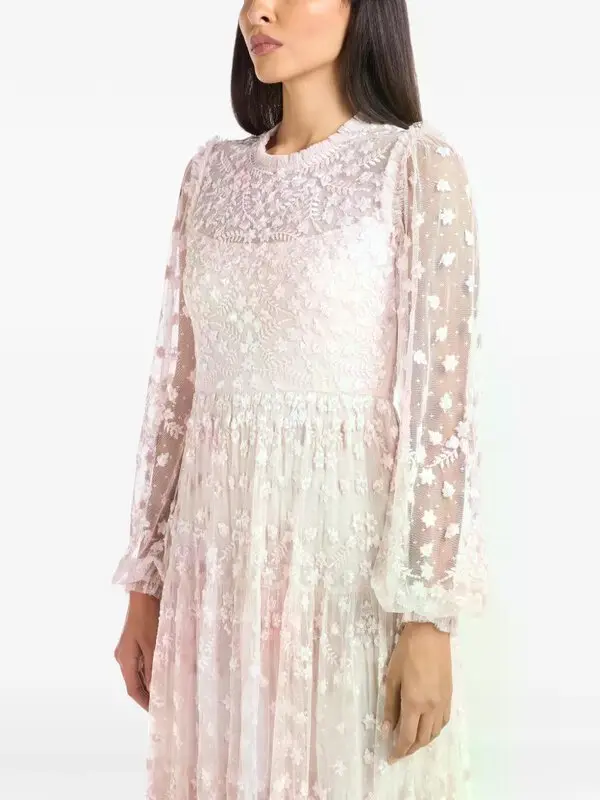 NEEDLE & THREAD Clover Sequin-embellished Maxi Dress