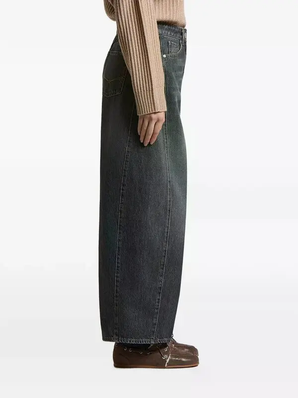 Peserico Faded-effect Wide-leg Jeans
