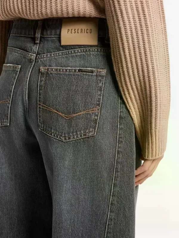 Peserico Faded-effect Wide-leg Jeans