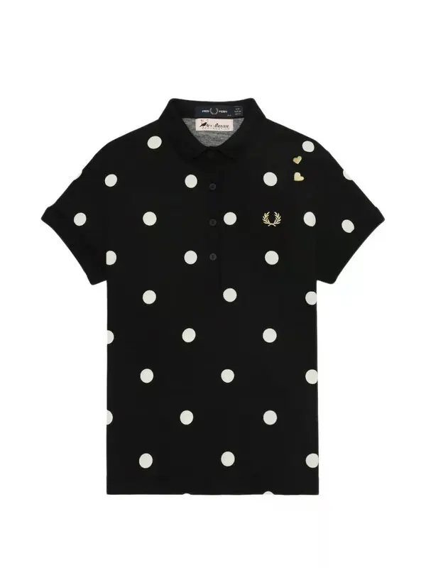 Fred Perry Polka-dot Polo Shirt - Black