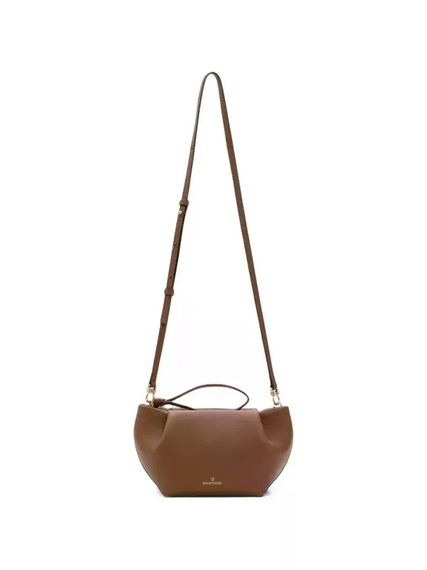 LA PORTEGNA Small Martita Leather Clutch Bag