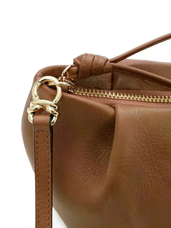 LA PORTEGNA Small Martita Leather Clutch Bag