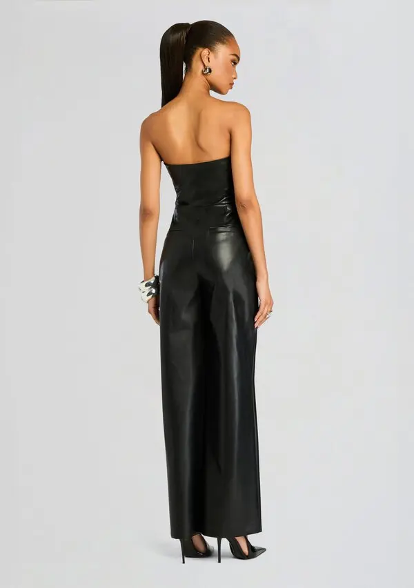 SEROYA Zoe Vegan Leather Jumpsuit