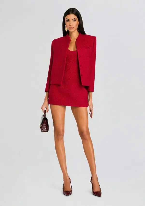 SEROYA Harlowe Boucle Mini Dress
