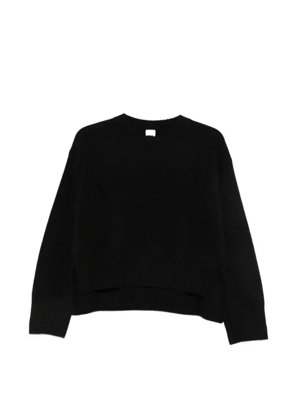 CT PLAGE Wool Crewneck Sweater - Black