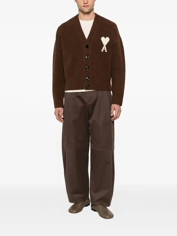 AMI Paris De Coeur Wool Cardigan