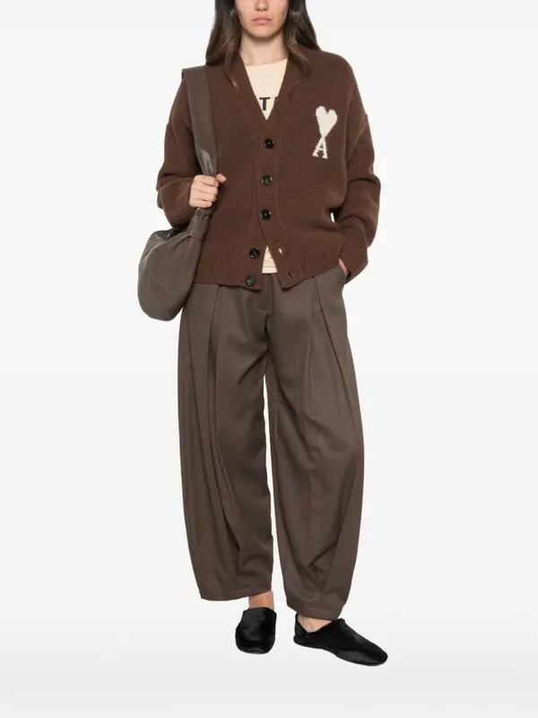AMI Paris De Coeur Wool Cardigan