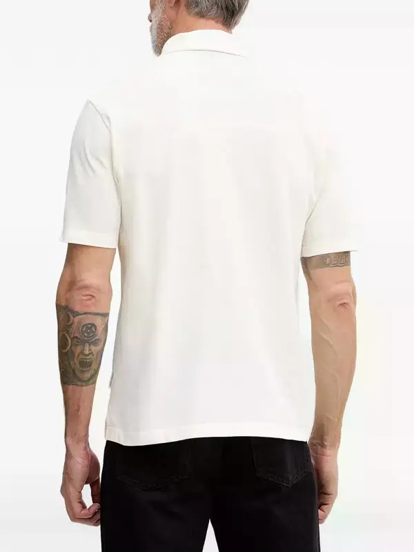 Armani Exchange Logo-embroidered Piqué Polo Shirt - White
