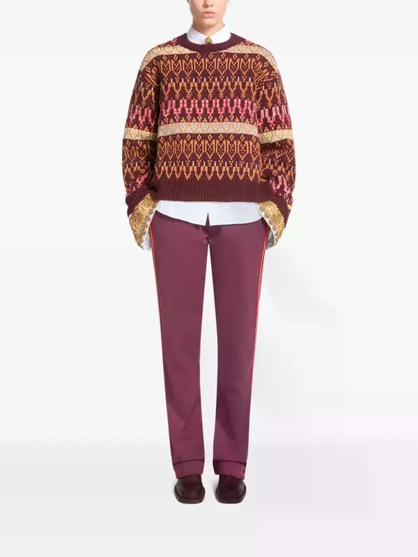 Dries Van Noten Jacquard Wool Sweater