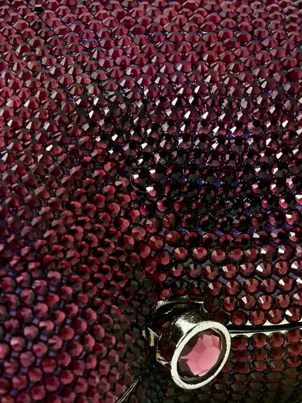 Judith Leiber L'amour Petit Coeur Amethyst Crystal-embellished Mini Bag - Red