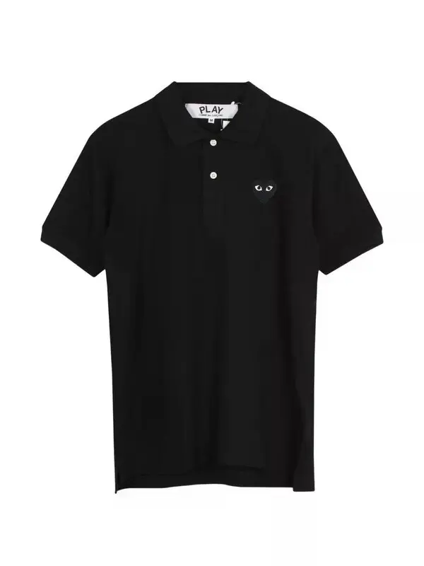 Play Comme Des Garcon Heart Logo-patch Polo Shirt