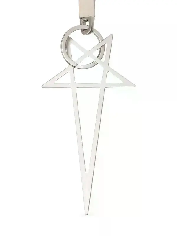 Rick Owens Pentagram Keychain - Silver