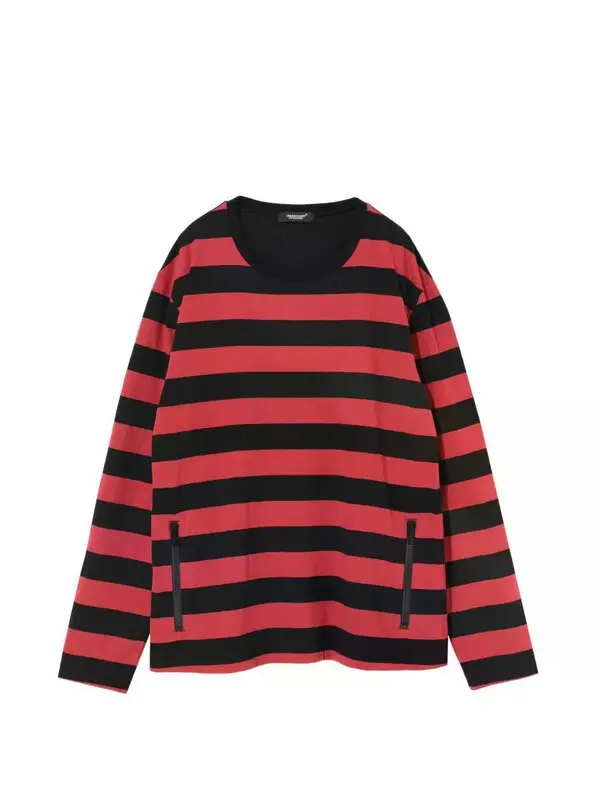Undercover Striped Zip-detail Sweater - Red