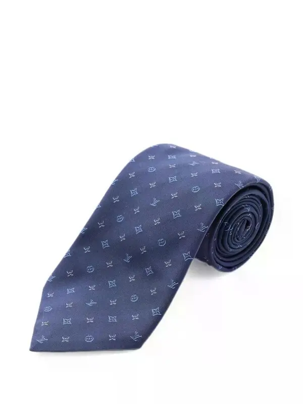 LOUIS VUITTON 2018 Monogram 3d Tie - Blue