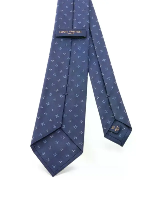 LOUIS VUITTON 2018 Monogram 3d Tie - Blue