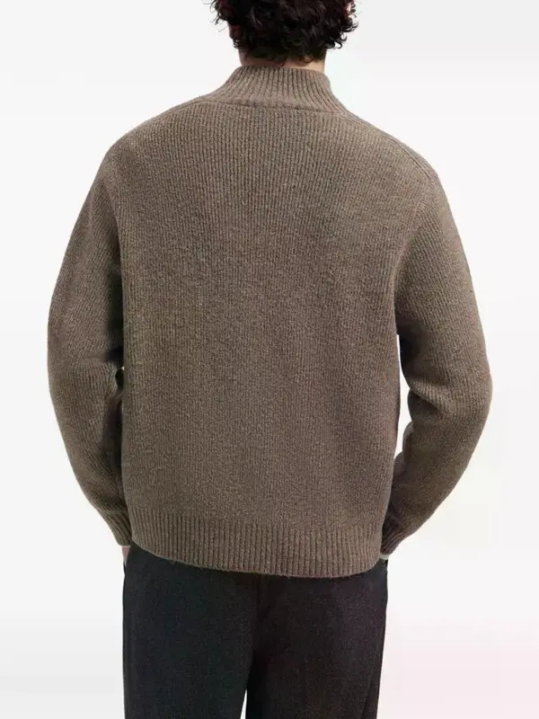 OLAF Buttoned Rib-knit Sweater